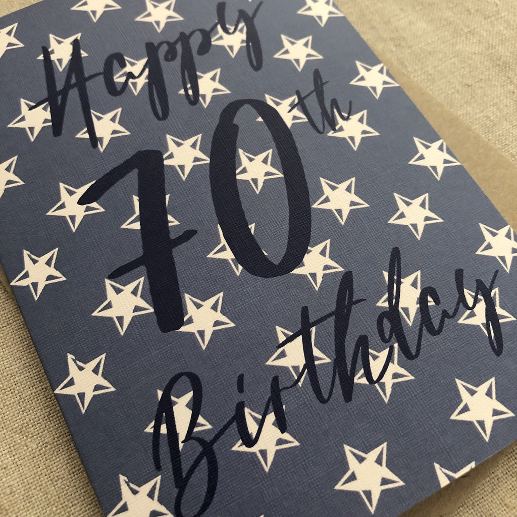 SUPER STAR 70TH BIRTHDAY CARD – THE DRAWING BOARD